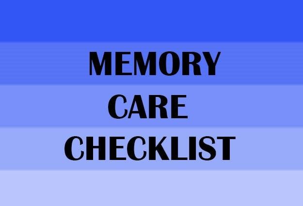 Family Member Getting Forgetful? Be Prepared with Memory Care Checklist ...